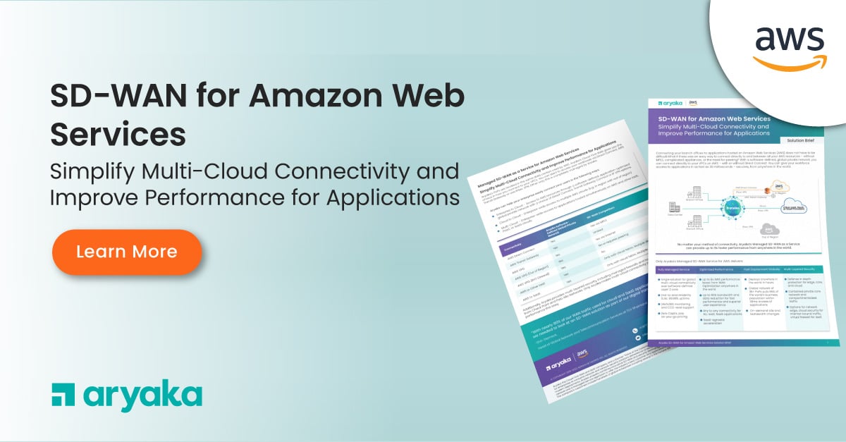 SD-WAN For Amazon Web Services (AWS) | Aryaka